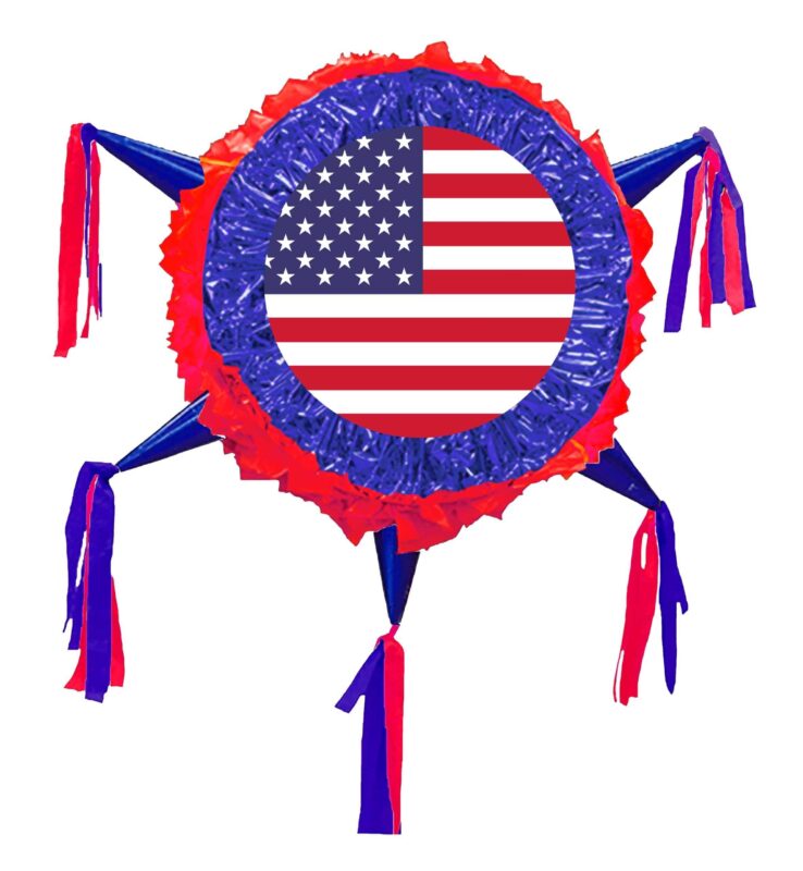 USA Five Corn Drum Pinata 24 Inch - Paris XOXO